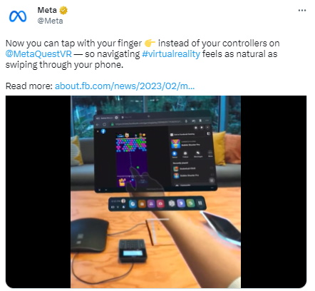 Meta推出直覺式VR手控功能 | iThome